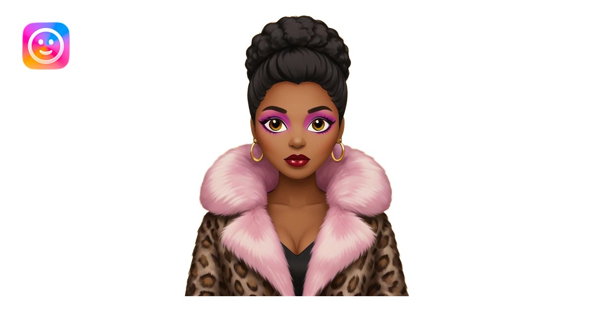 black skin mob wife emoji | AI Emoji Generator