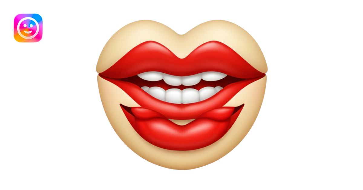 Red lips emoji | AI Emoji Generator