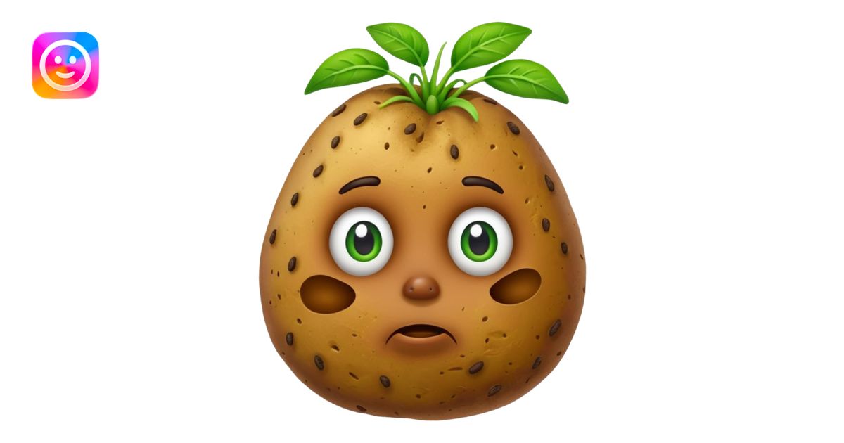 Confused Potato emoji | AI Emoji Generator