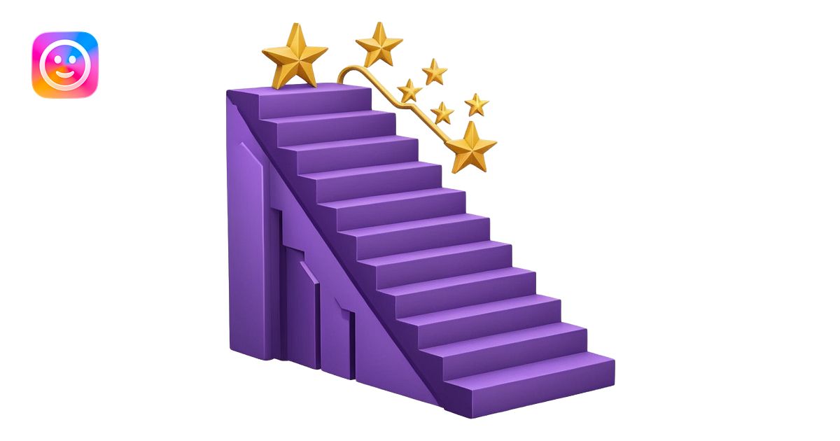 Minimal purple icon: an open book turning into a rising staircase with ...