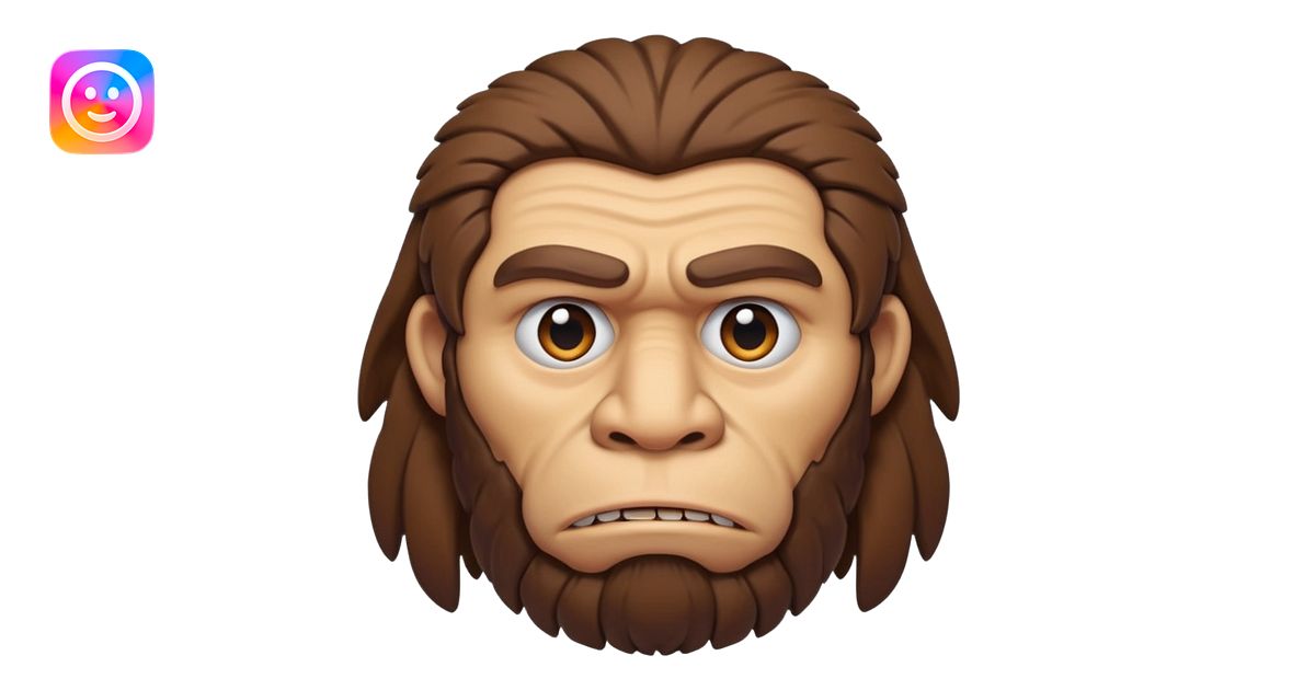 slack jawed neanderthal emoji | AI Emoji Generator
