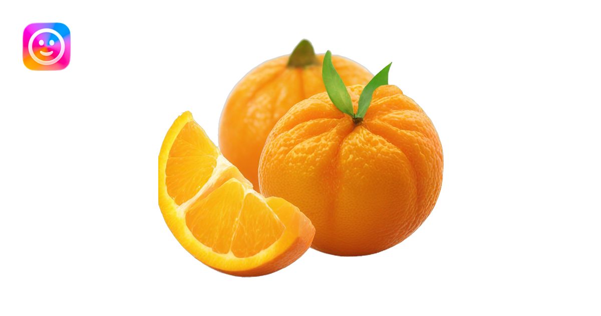 vibrant mandarin oranges display emoji | AI Emoji Generator