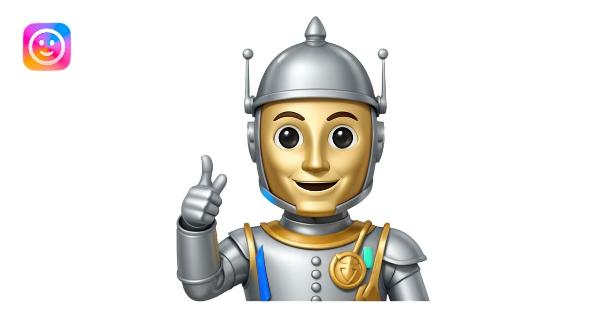 Tin man giving a thumbs up emoji | AI Emoji Generator