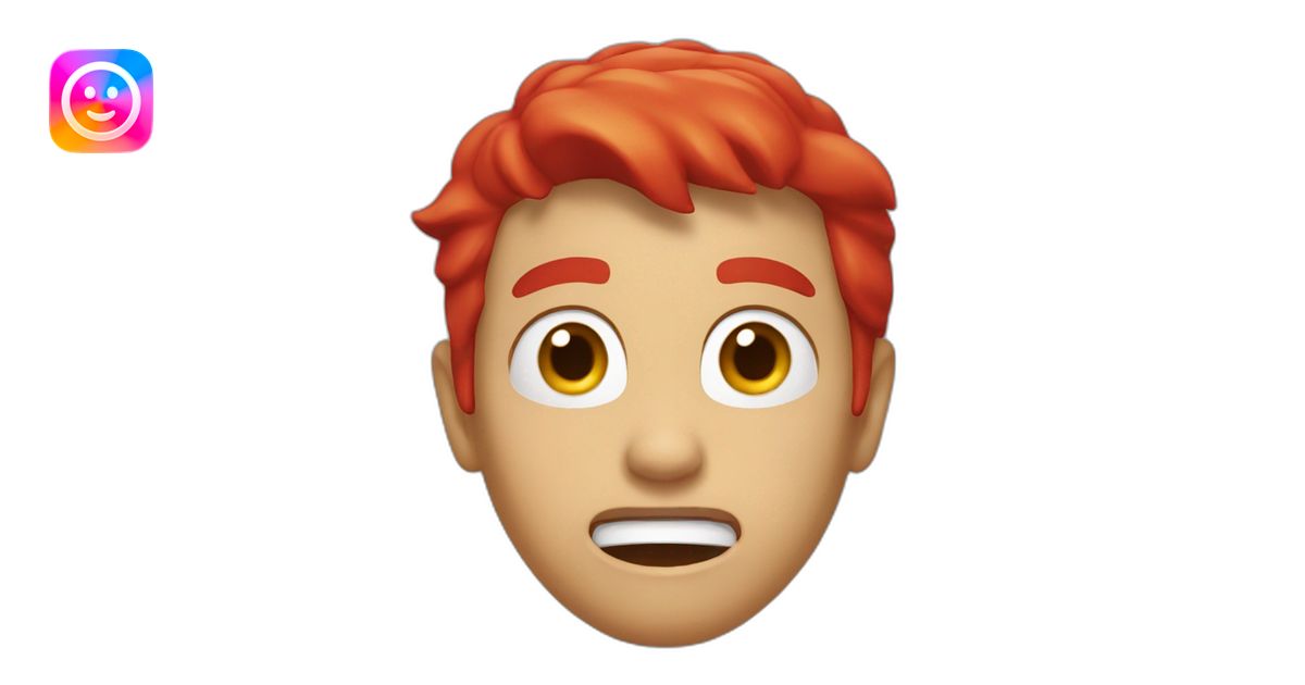 Red's face screams emoji | AI Emoji Generator