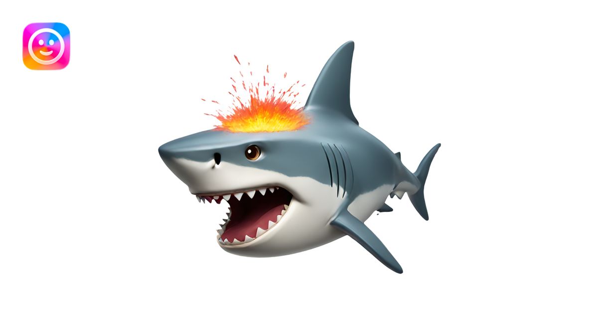 shark with exploding head emoji | AI Emoji Generator