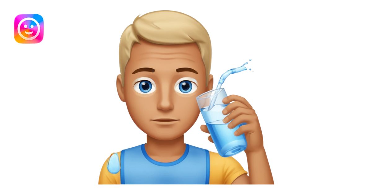 a man drinking water emoji | AI Emoji Generator