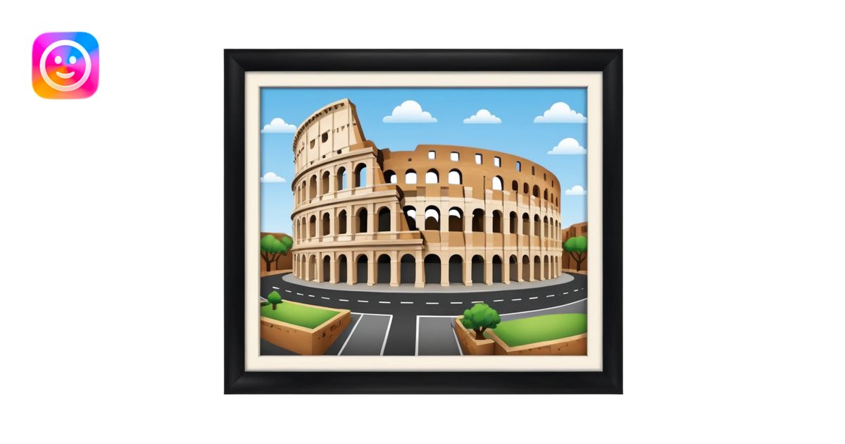 colosseum rome 2D emoji | AI Emoji Generator