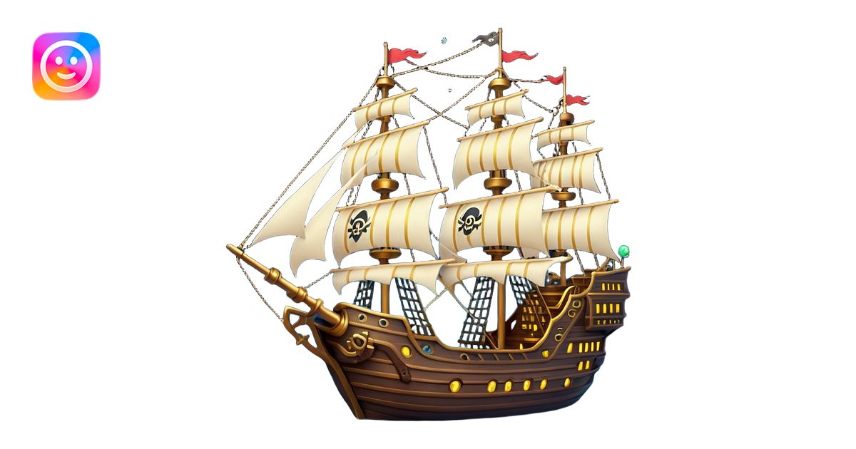 large pirate ship in space emoji | AI Emoji Generator