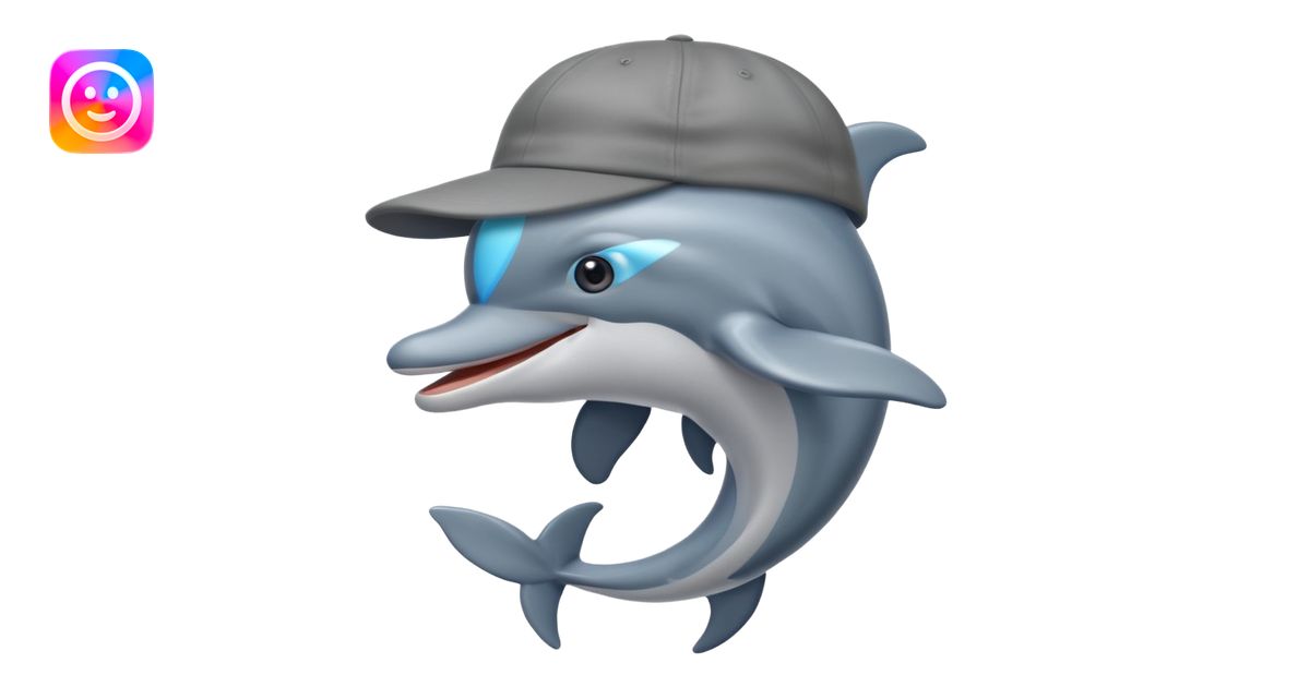 Dolphin emoji combination with a cap emoji | AI Emoji Generator