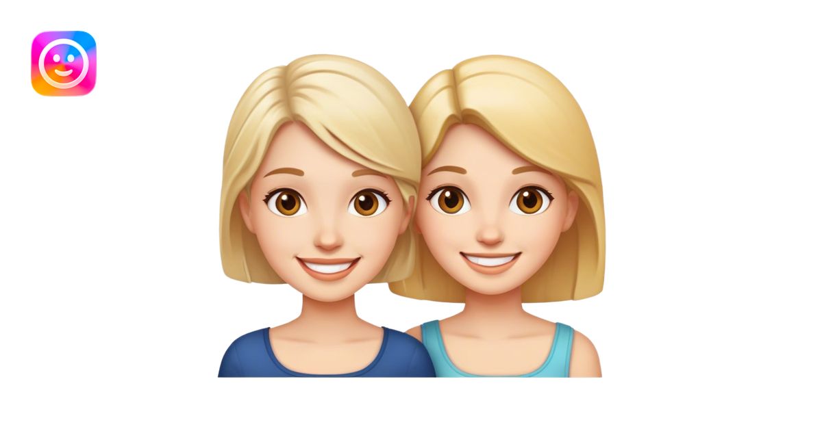 Two girls emoji | AI Emoji Generator