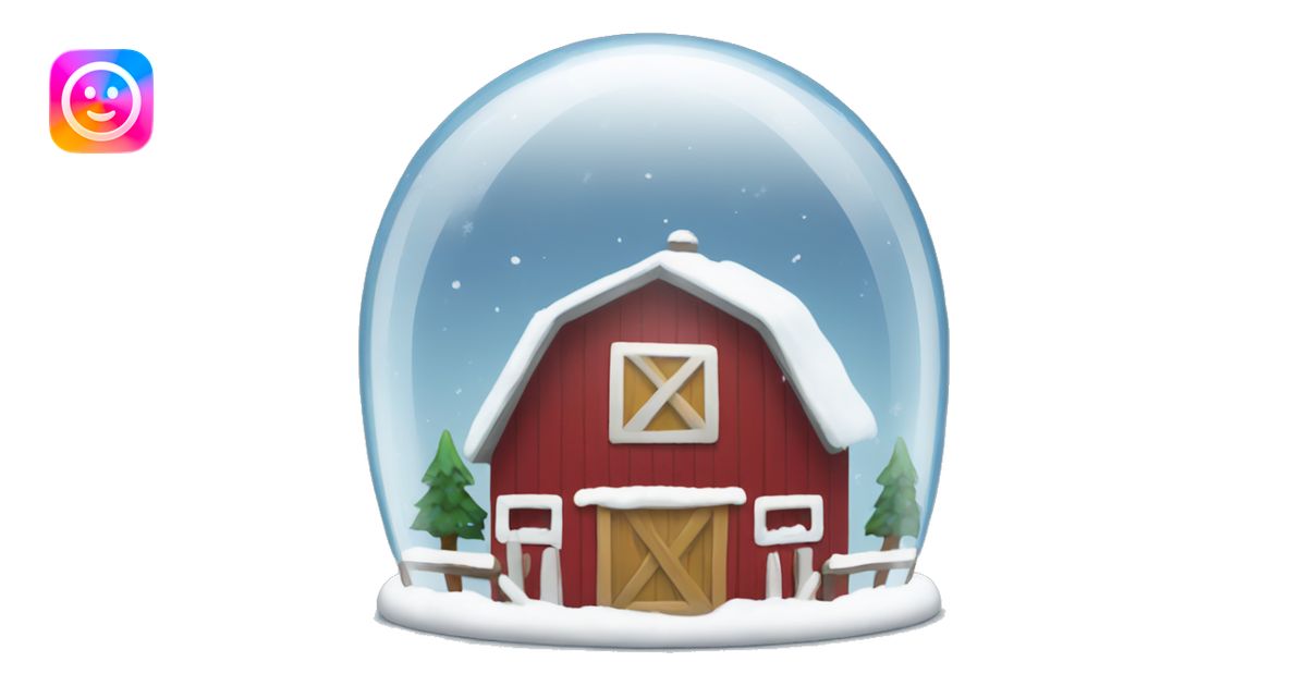 snow globe barn emoji | AI Emoji Generator
