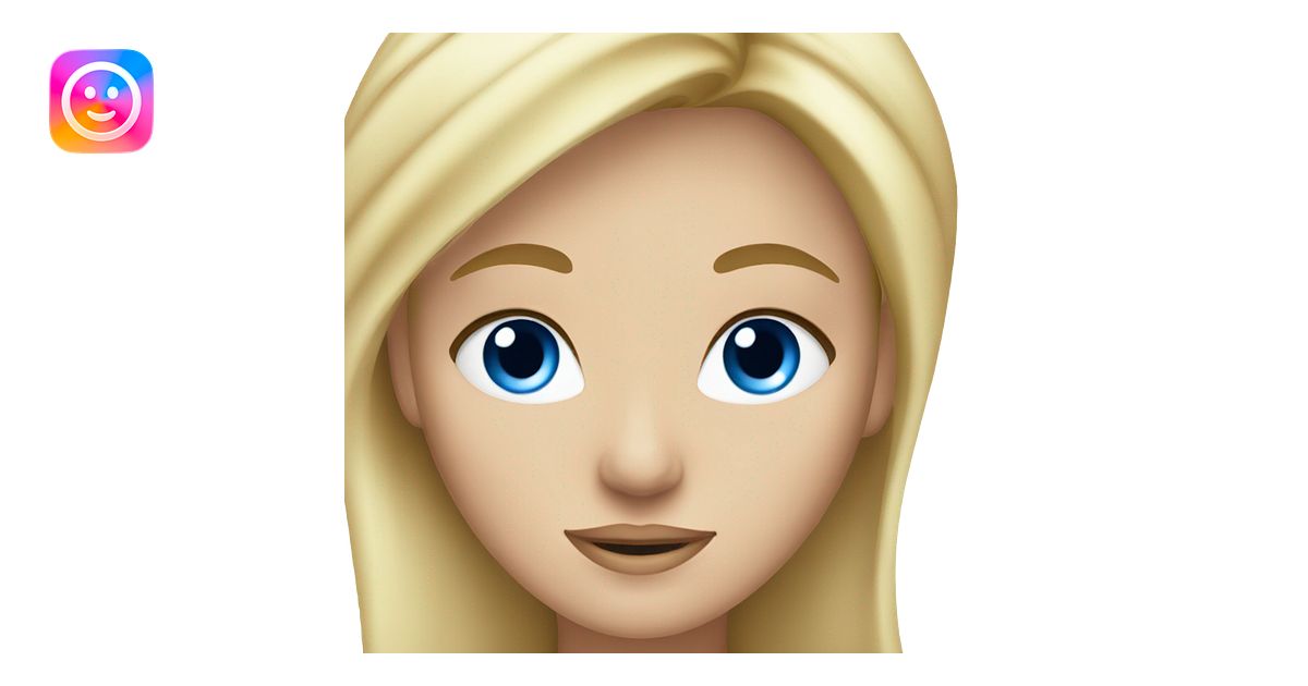 blonde hair blue eyed woman new castor emoji | AI Emoji Generator