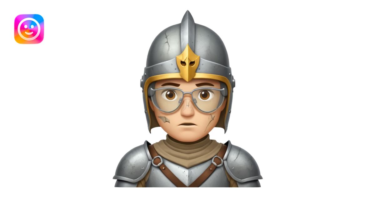 Knights with Glasses: Knight with cracked lenses after battle emoji ...