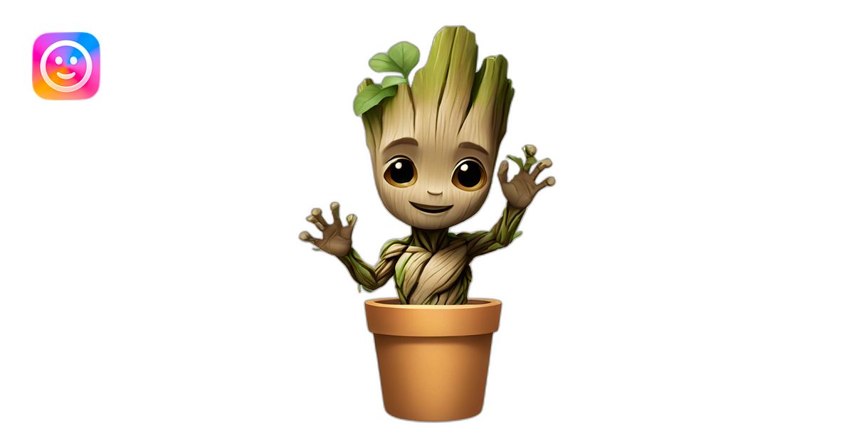 Baby groot approve emoji | AI Emoji Generator