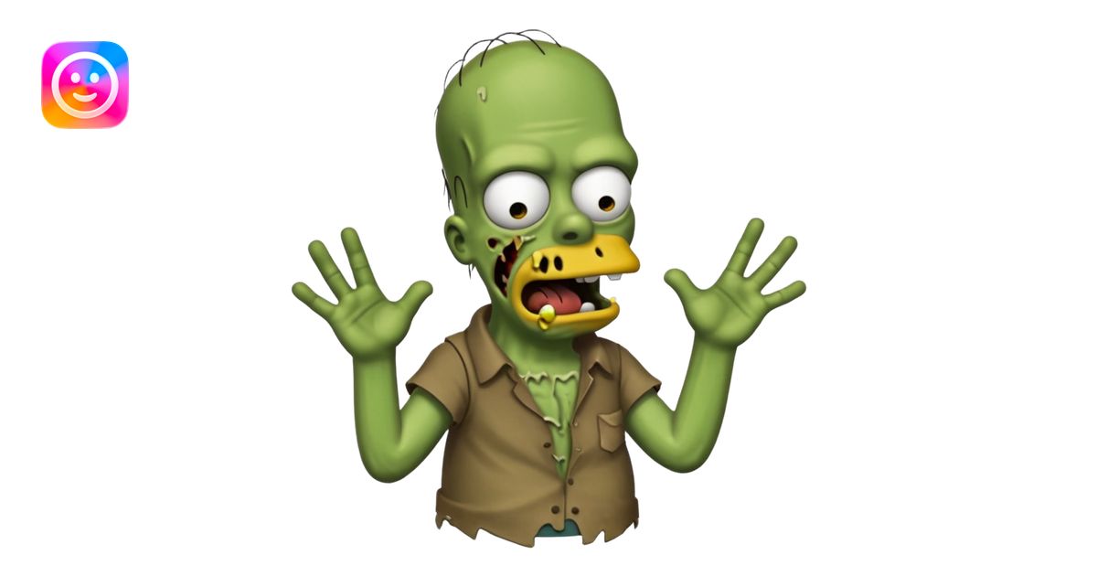 Homer Simpson zombie emoji | AI Emoji Generator