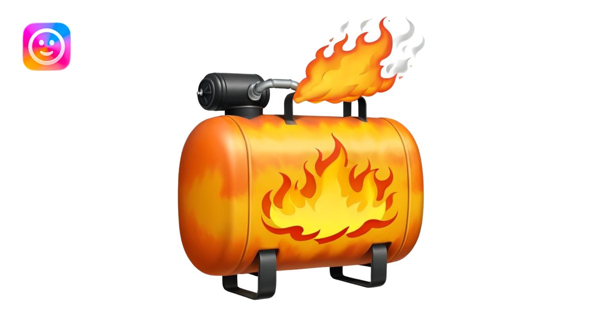 gas tank on fire emoji | AI Emoji Generator