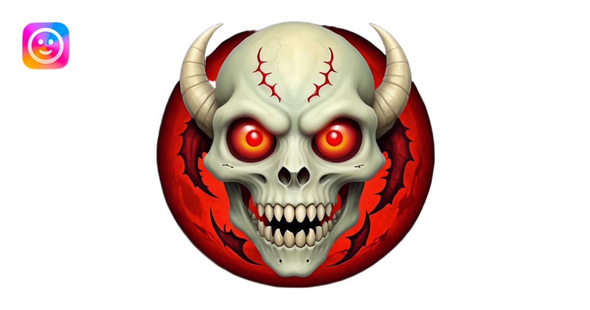 Cursed Crimson Satanic Horned Reptilian Moon Spooky Eerie Ghostly ...
