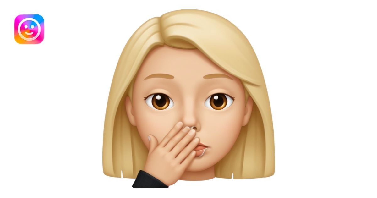 Silent face, shushing middle of face emoji | AI Emoji Generator