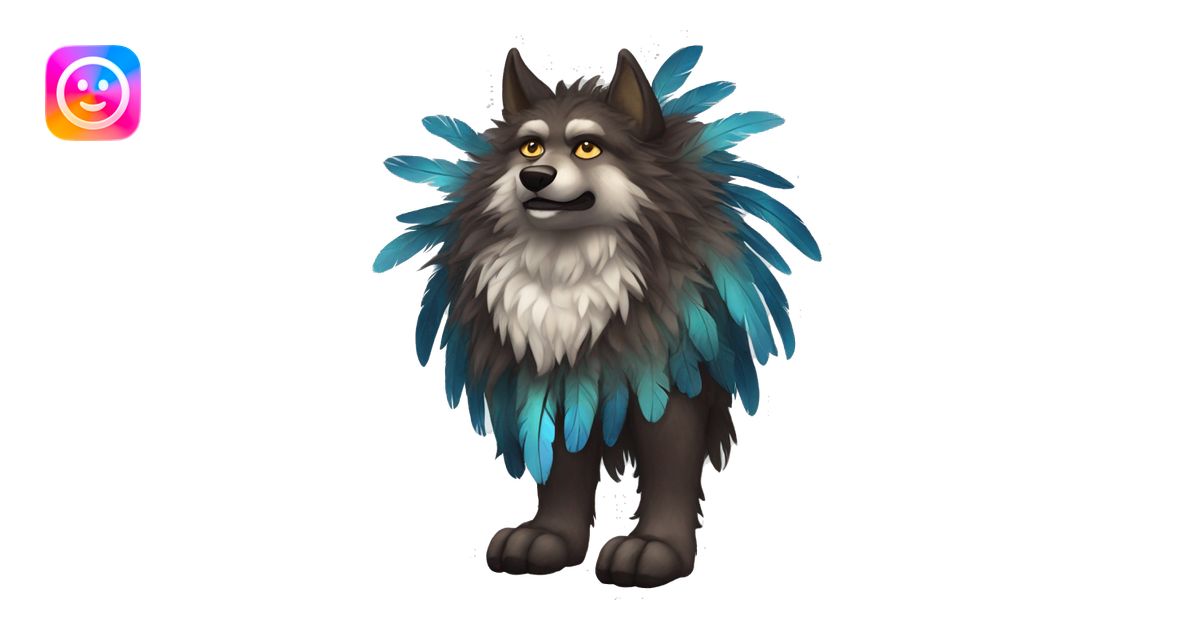 Fluffy Shy Spiritual Shamanic WereWolf With Shiny Tribal Markings ...