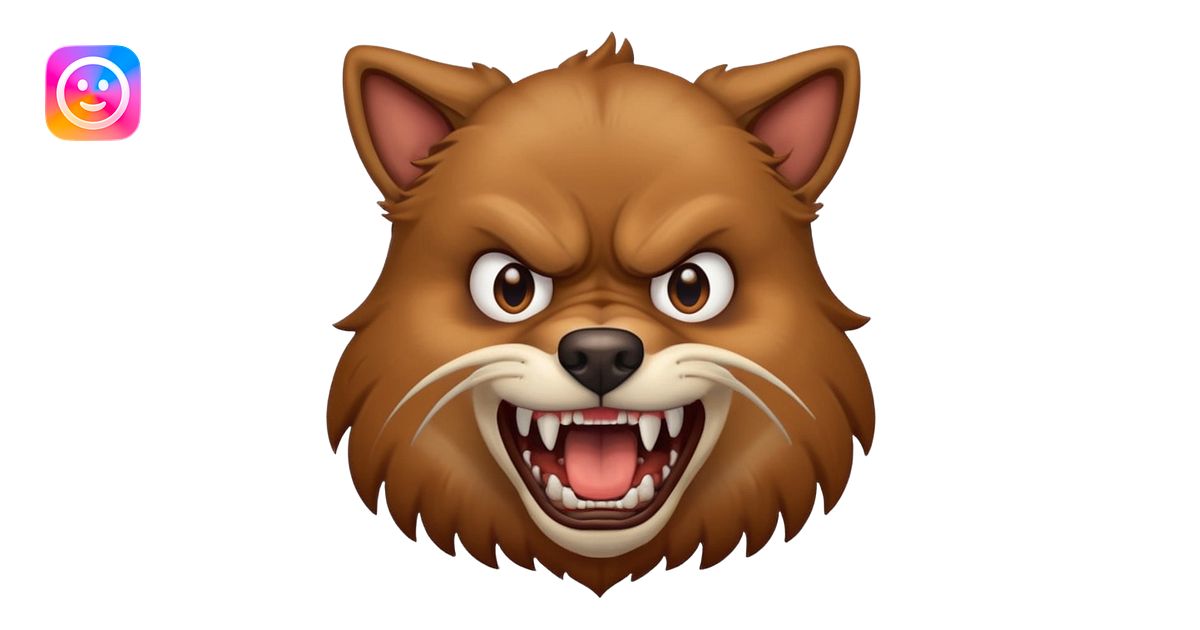 Angry dog emoji | AI Emoji Generator