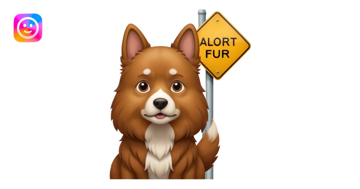 Dog + street sign, Street Wildlife. emoji | AI Emoji Generator