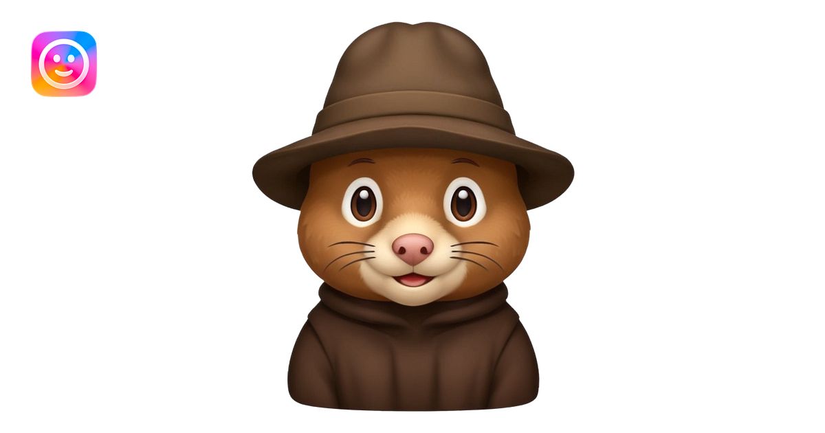 mole wearing a hat emoji | AI Emoji Generator