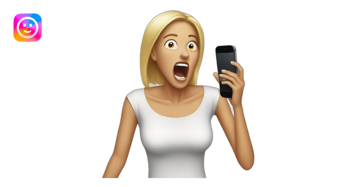 woman scream phone emoji | AI Emoji Generator
