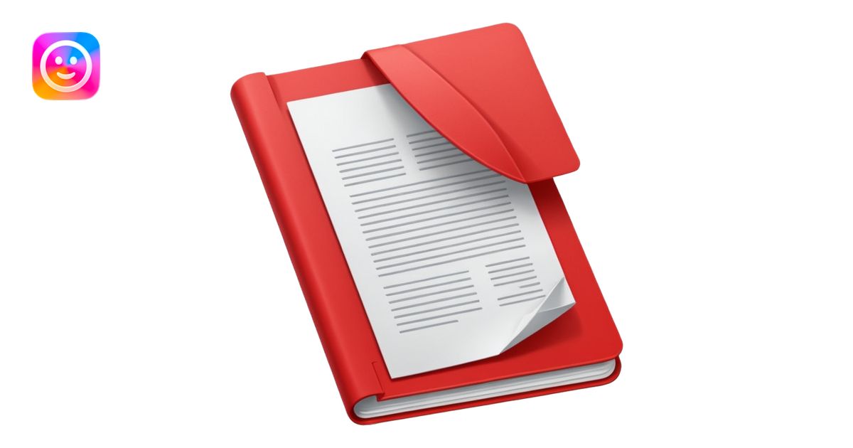Office red document emoji | AI Emoji Generator