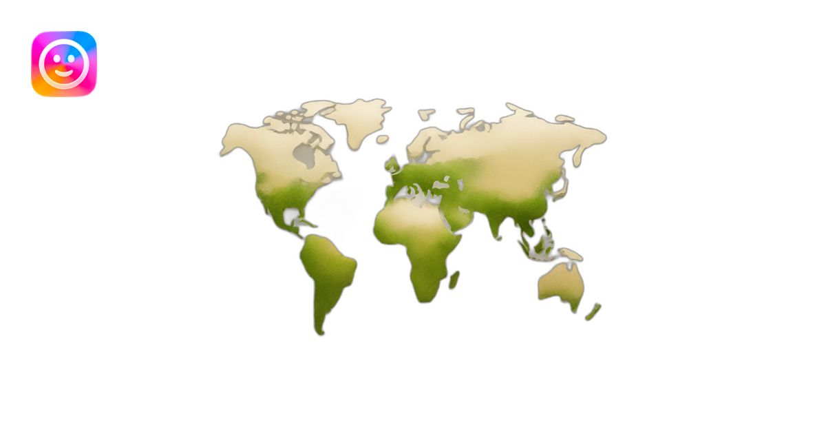 A World map emoji | AI Emoji Generator