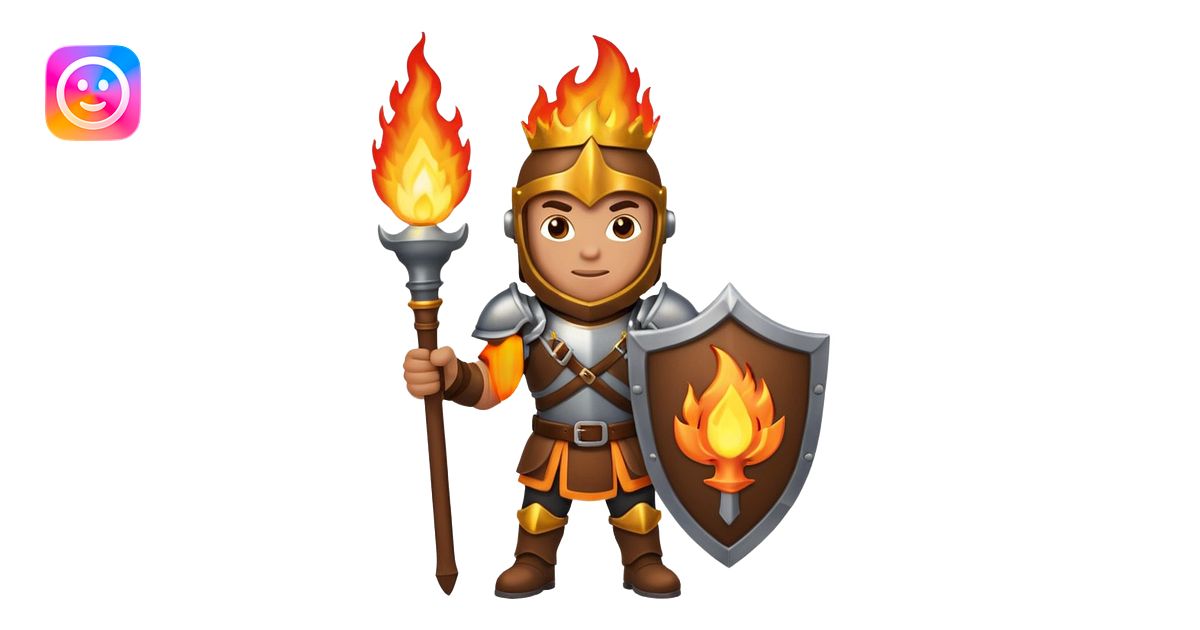 Castle Torch Guard emoji | AI Emoji Generator