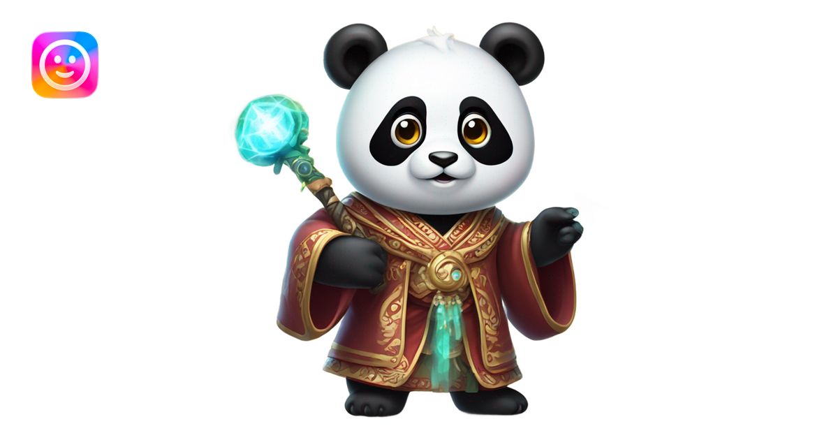 Panda master of the mystic arts emoji | AI Emoji Generator
