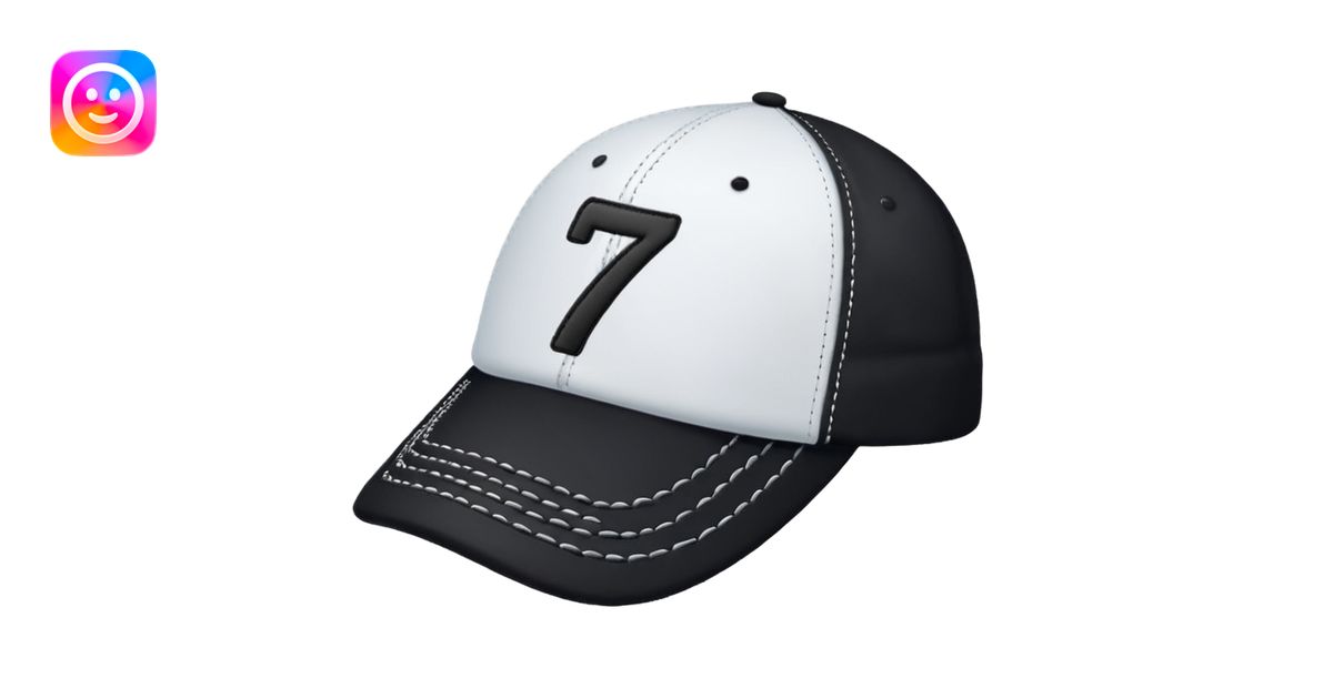 A black cap with the number 701 on the front emoji | AI Emoji Generator