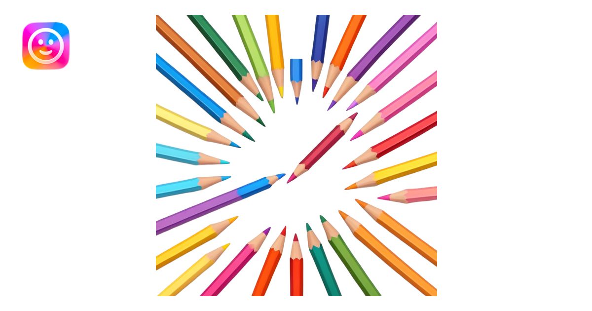 Cinematic Realistic image of a set of finely sharpened colouring ...
