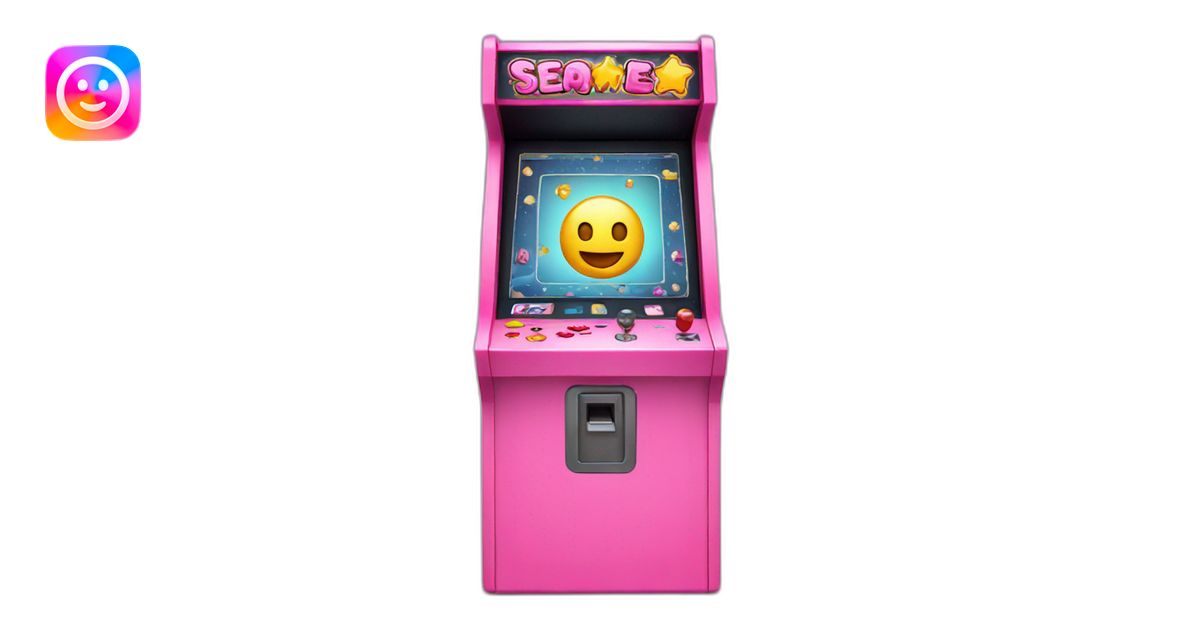 Pink Arcade machine emoji | AI Emoji Generator