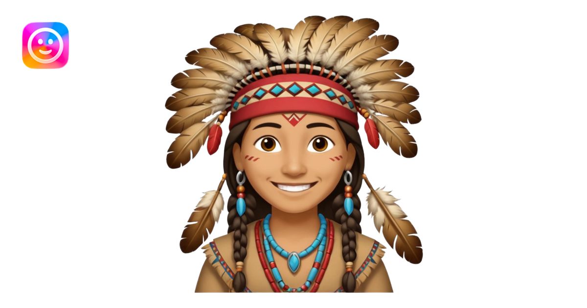 Emoji of a Wampanoag Native American emoji | AI Emoji Generator