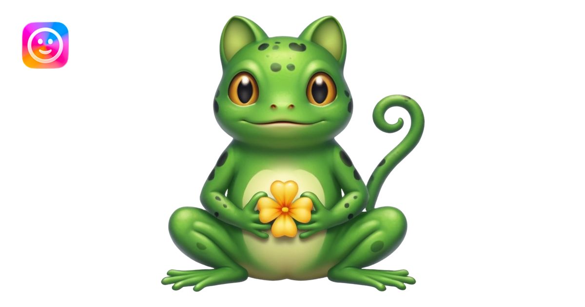 make me a good luck frog and kitten emoji | AI Emoji Generator