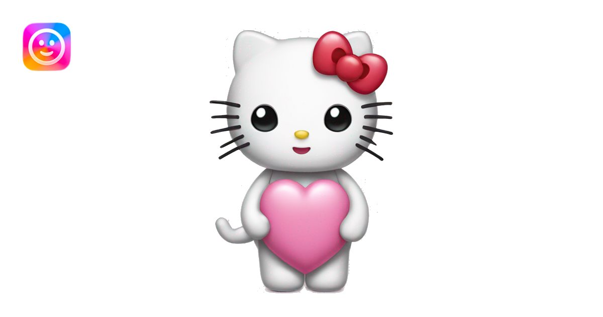 hello kitty with heart eyes emoji | AI Emoji Generator