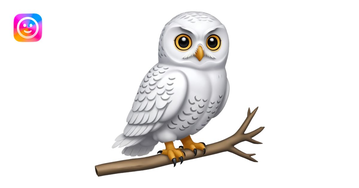 Snowy Owl emoji | AI Emoji Generator