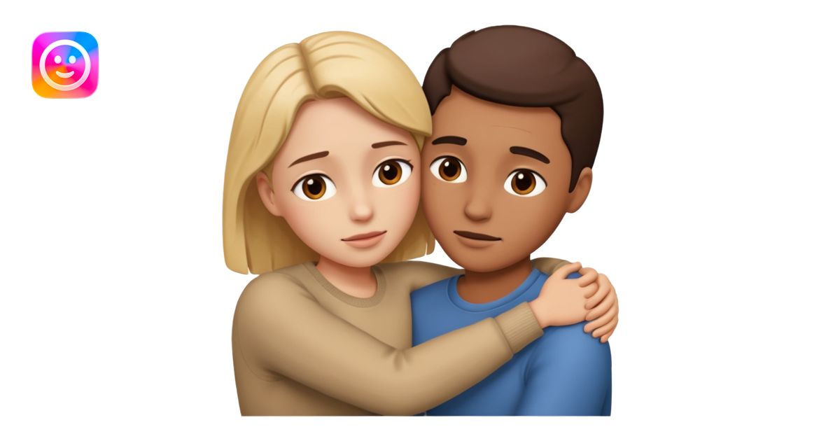 Two people separating emoji | AI Emoji Generator
