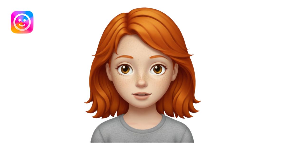 Ginger girl emoji | AI Emoji Generator
