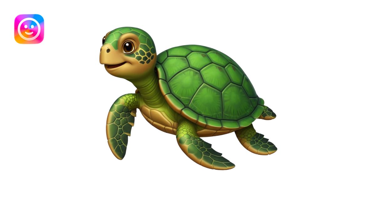 a cute little turtle emoji | AI Emoji Generator