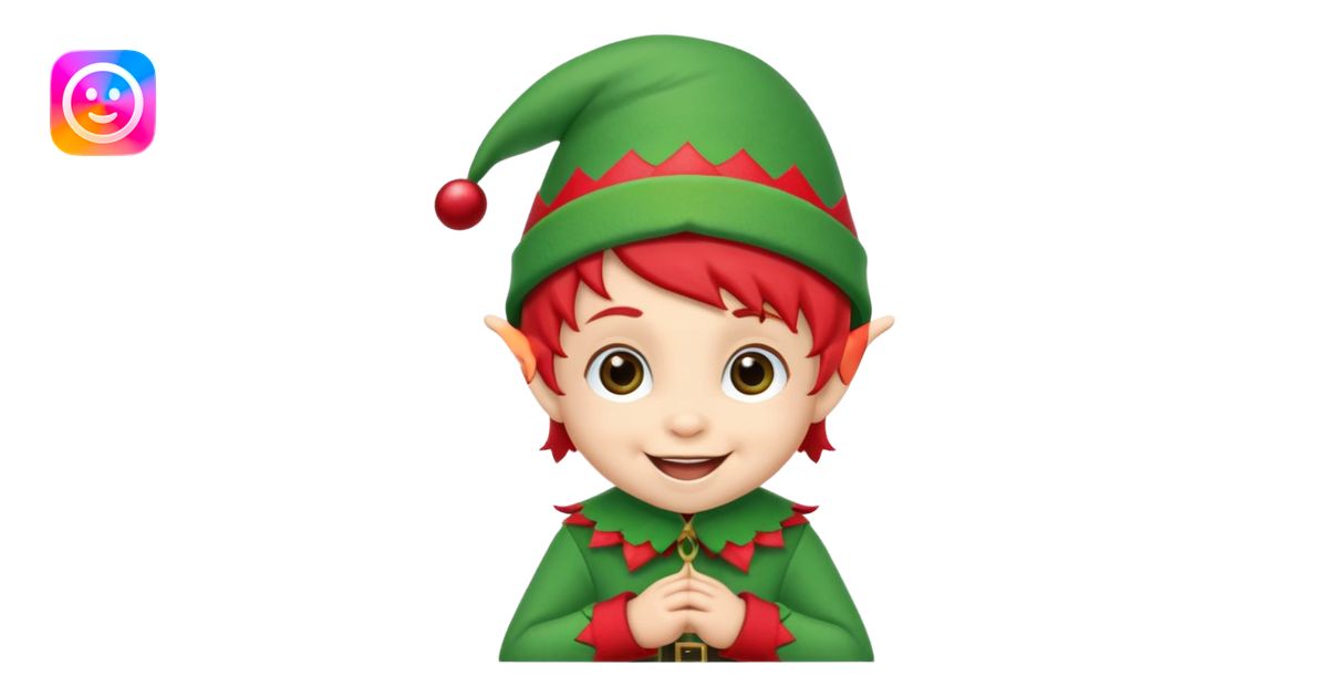chirstmas elf baby memoji emoji | AI Emoji Generator