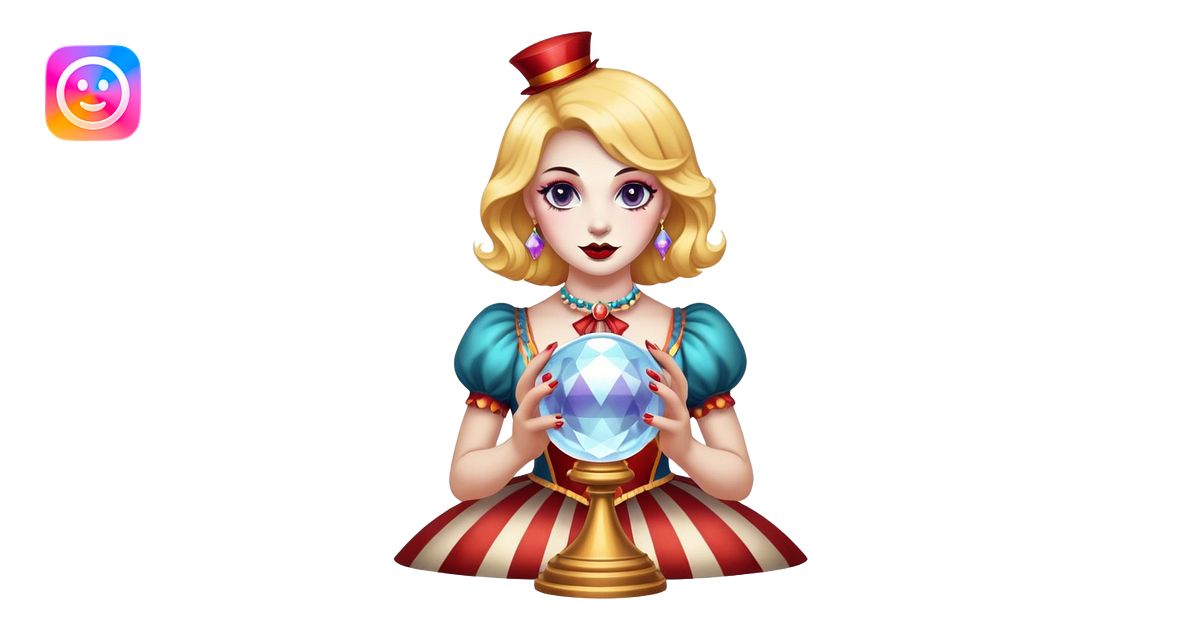 Vintage circus psychic emoji | AI Emoji Generator