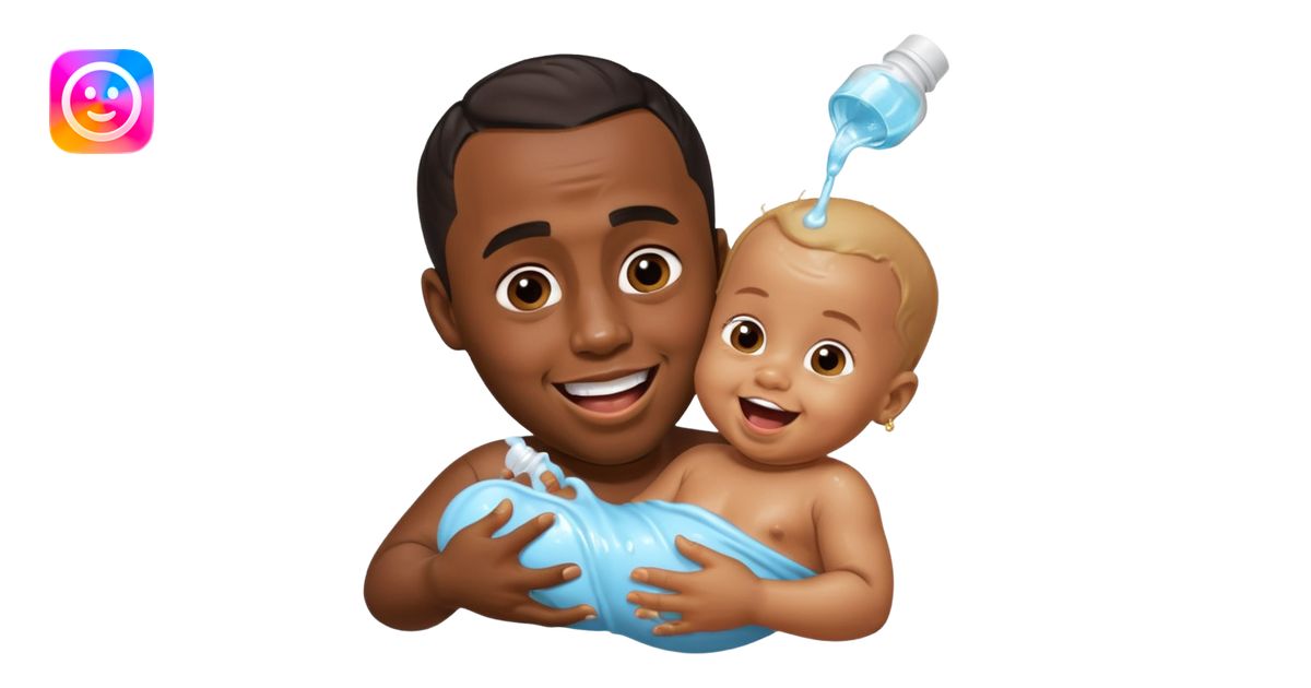 Sean “Diddy” Combs with baby oil and a very small infant and he’s ...
