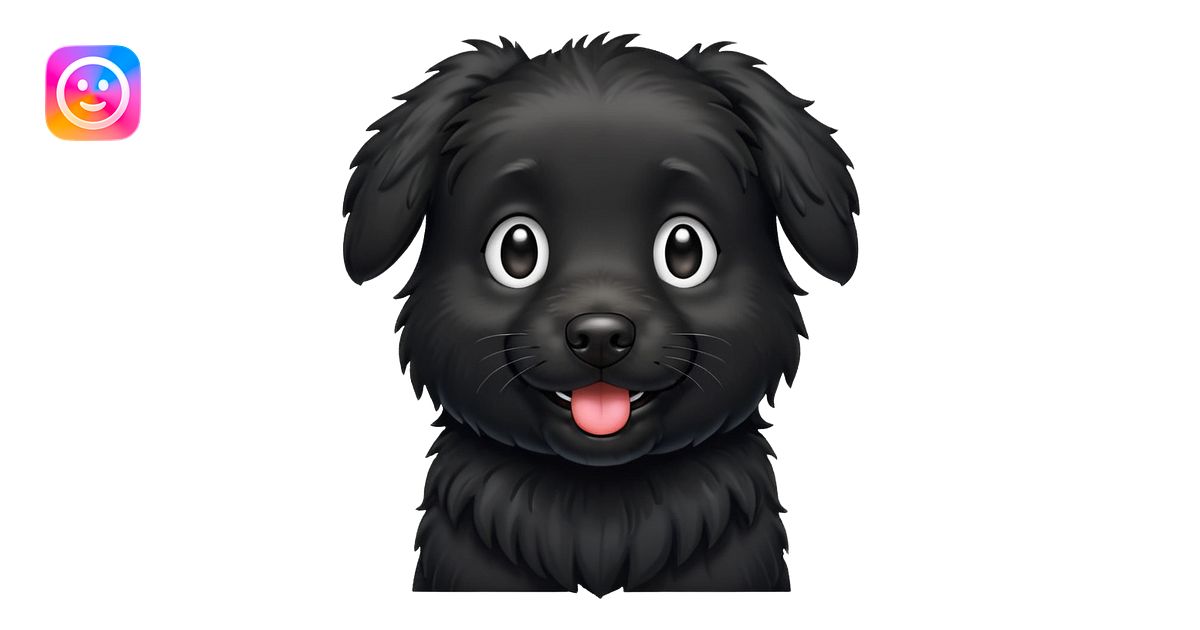 Full black dog full body emoji emoji | AI Emoji Generator