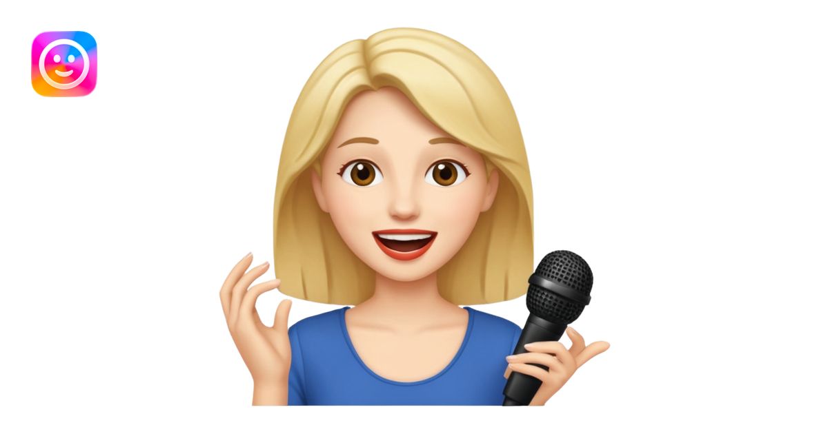 woman singing emoji | AI Emoji Generator