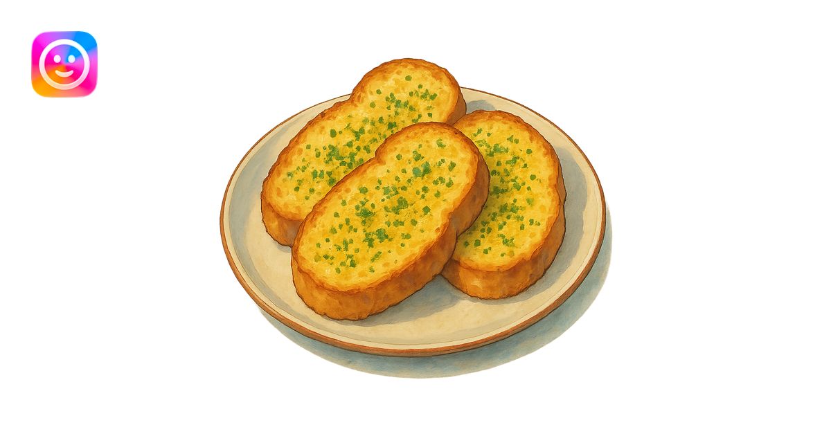 garlic bread on a plate emoji | AI Emoji Generator
