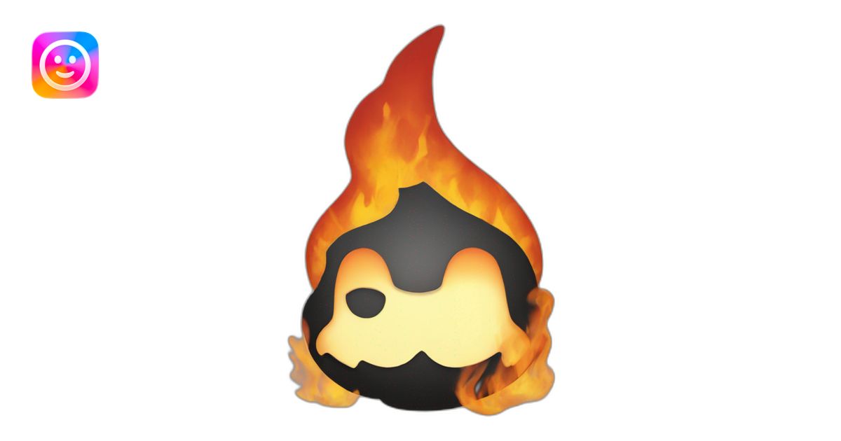 GitHub logo on fire emoji | AI Emoji Generator