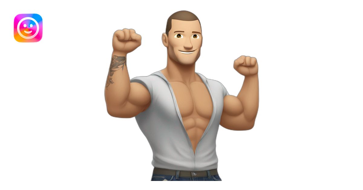 Randy Orton doing his arm raise pose with hands open emoji | AI Emoji ...