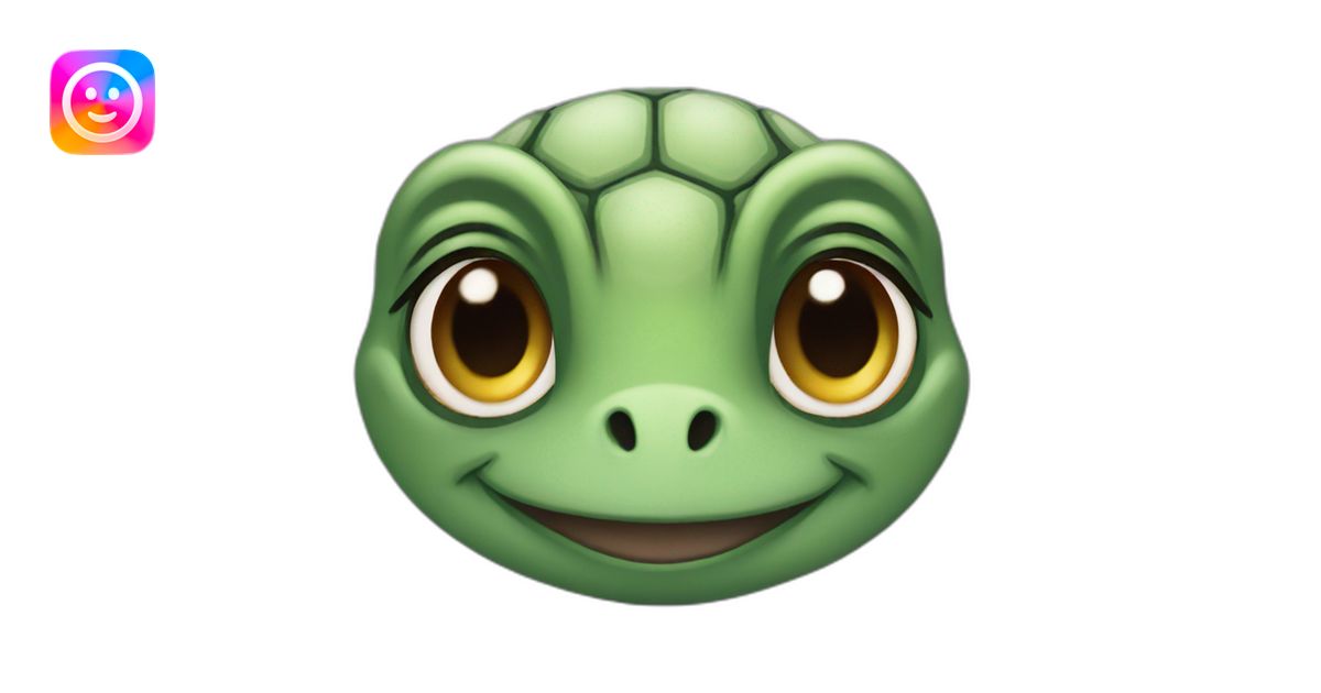 Turtle with make up emoji | AI Emoji Generator